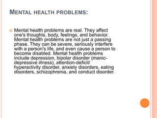 Mental health glossary | PPTX