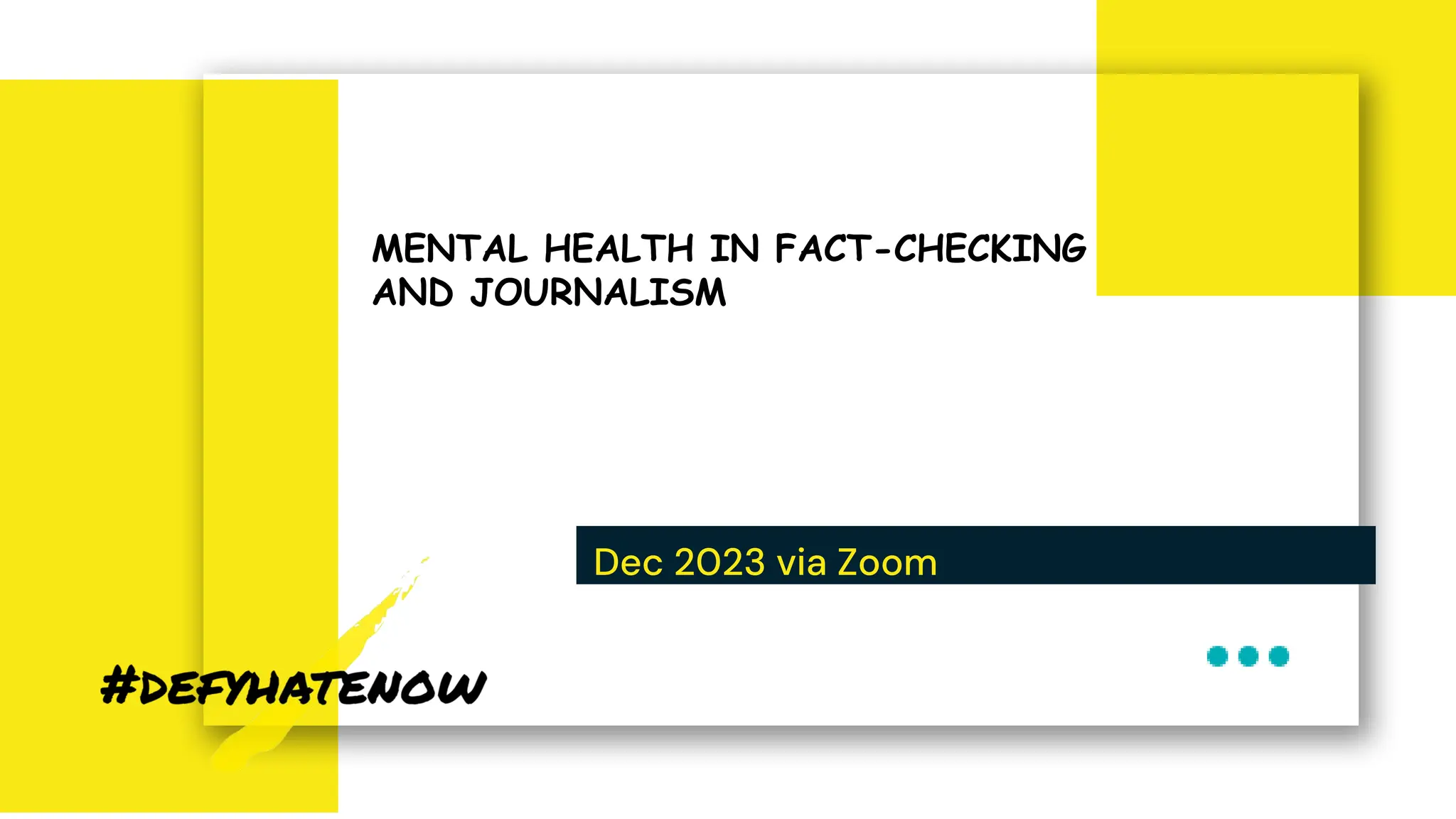 Mental Health in Fact-checking and Journalism: Dealing with Stress and ...