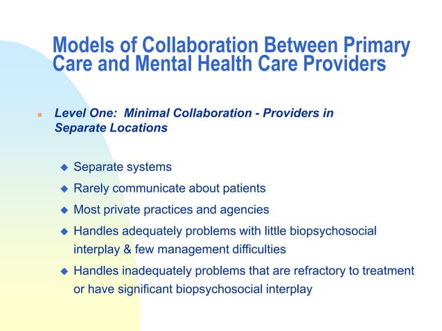 Mental Health in PHC.ppt | Physical Therapy | Wellness