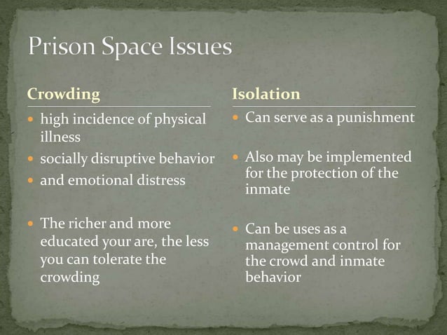 Mental Health In Prison Ppt
