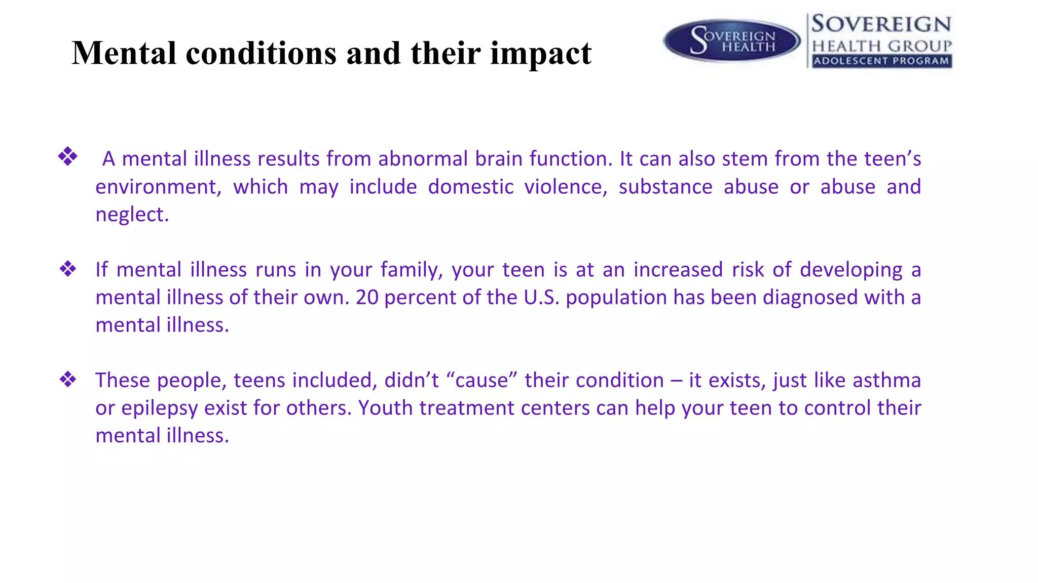 Mental Health Issues Faced by Teenagers | PPTX