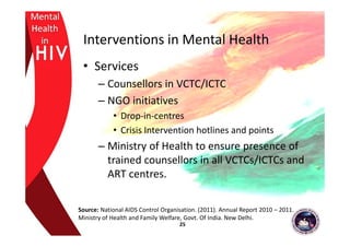 Mental health issues in HIV/AIDS - Indian Perspective by Kasi Sekar | PDF