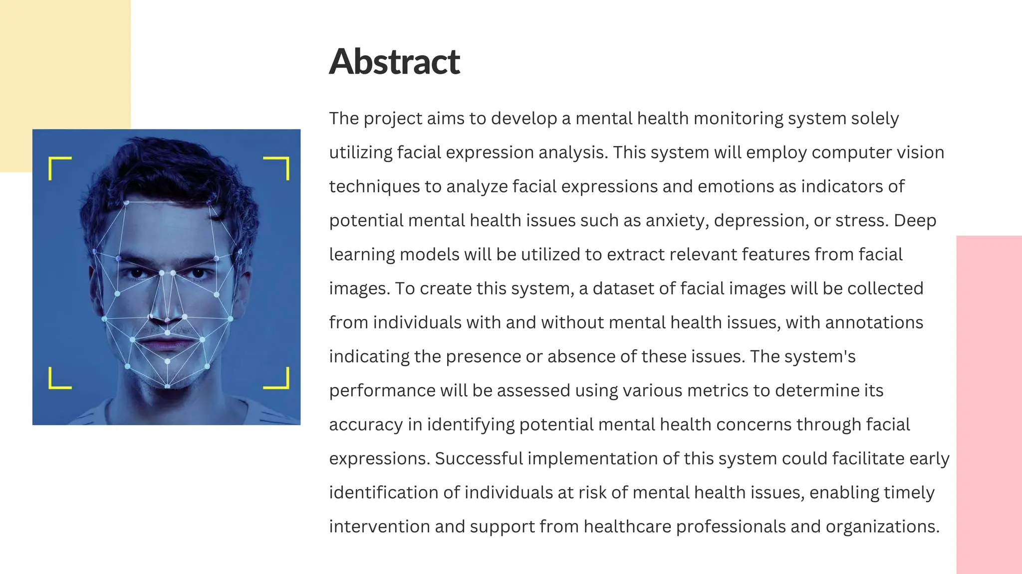 Mental Health Monitor using facial expression | PPTX | Mental Health ...