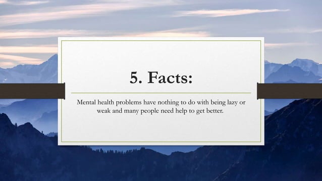 Mental Health: Myth vs Facts by Shamgar Mangida | PPTX | Brain and ...