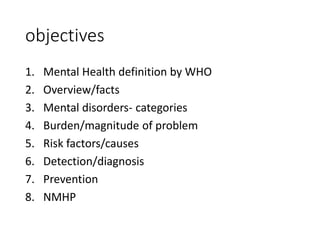 Mental health & NMHP | PPTX