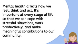 Mental Health of Teens (Grade 11 Personal Development) | PPT