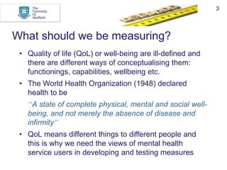 Measuring the right outcomes in mental health | PPTX