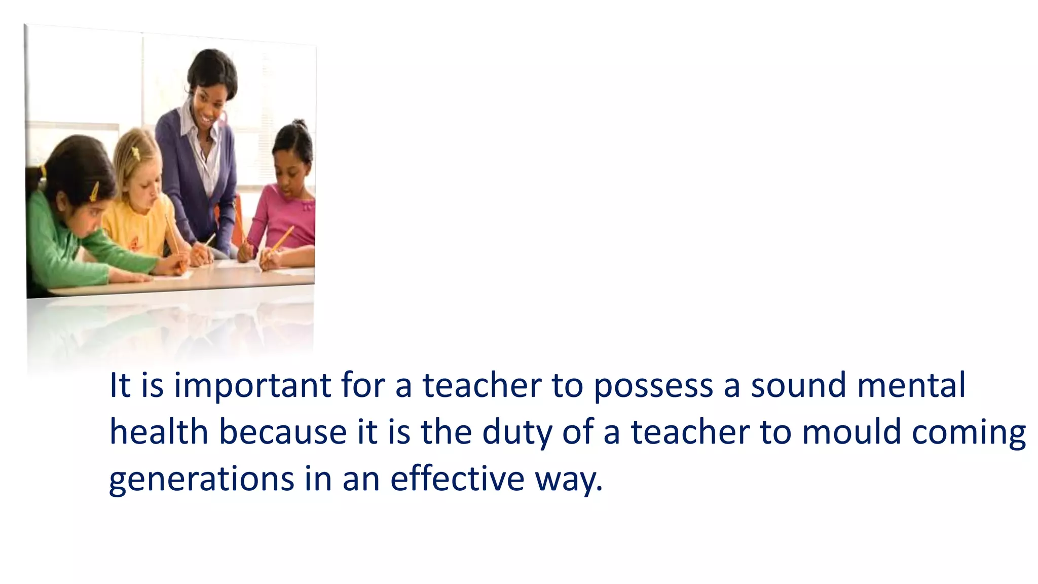 Mental Health of Teachers | PDF