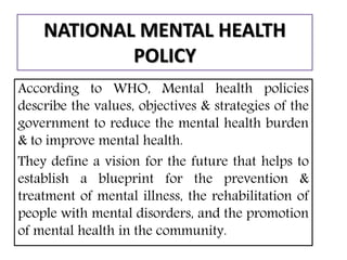 Mental health policy | PPT