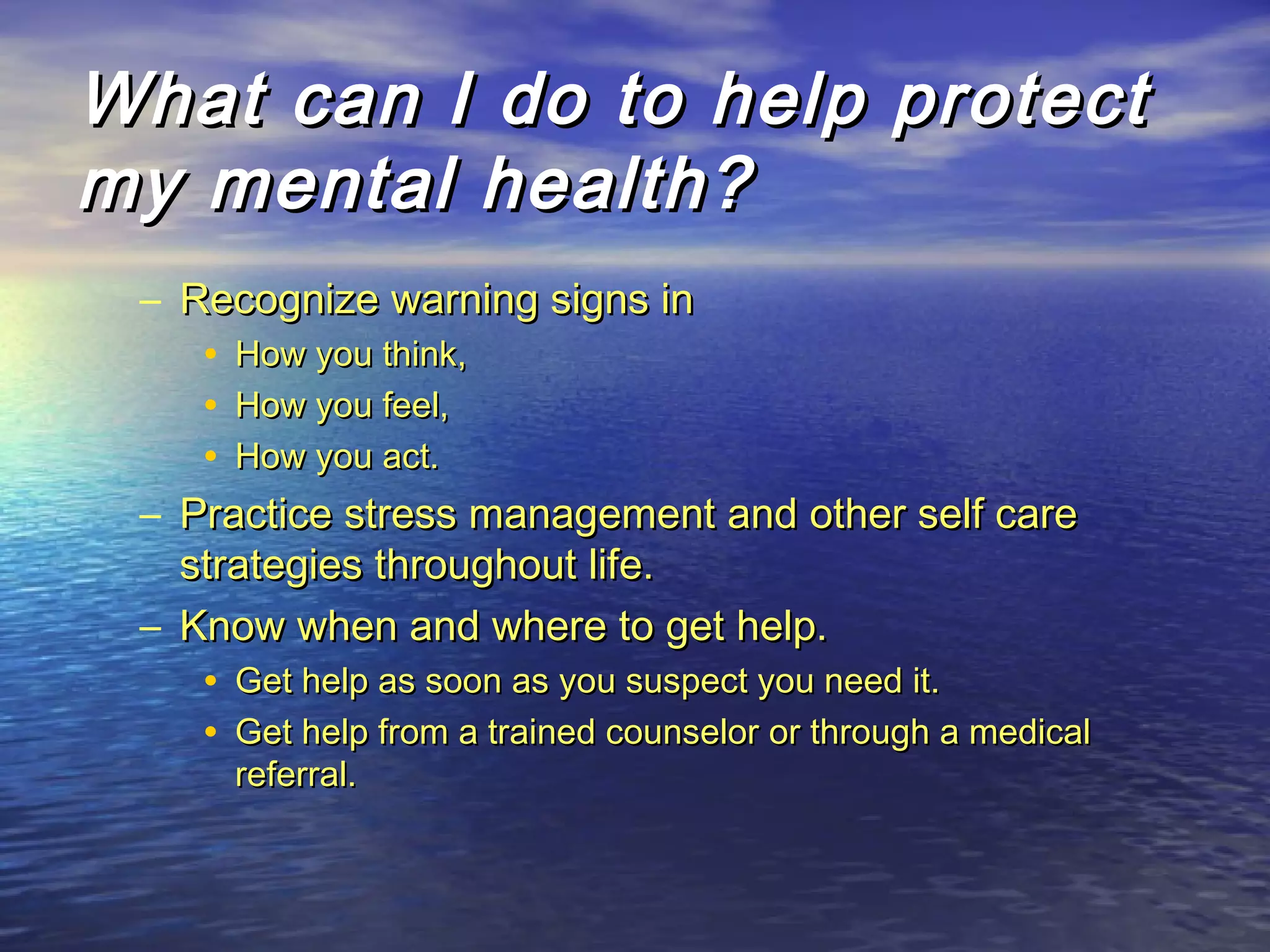 Mental health ppt. | PPT
