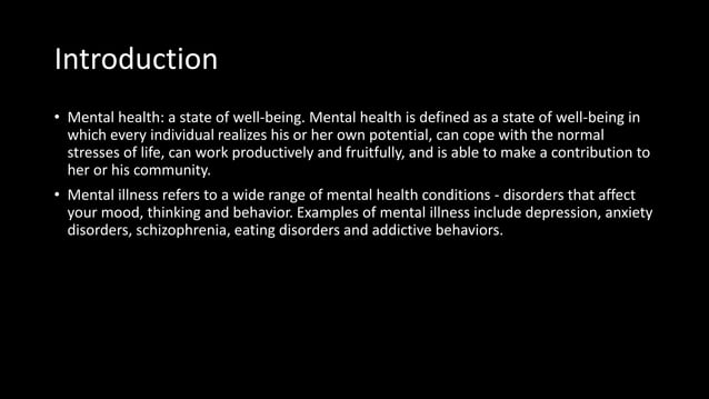 Mental health ppt | PPT