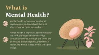 Mental Health presentation by green team | PPT