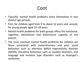 Mental health problems in children | PPT