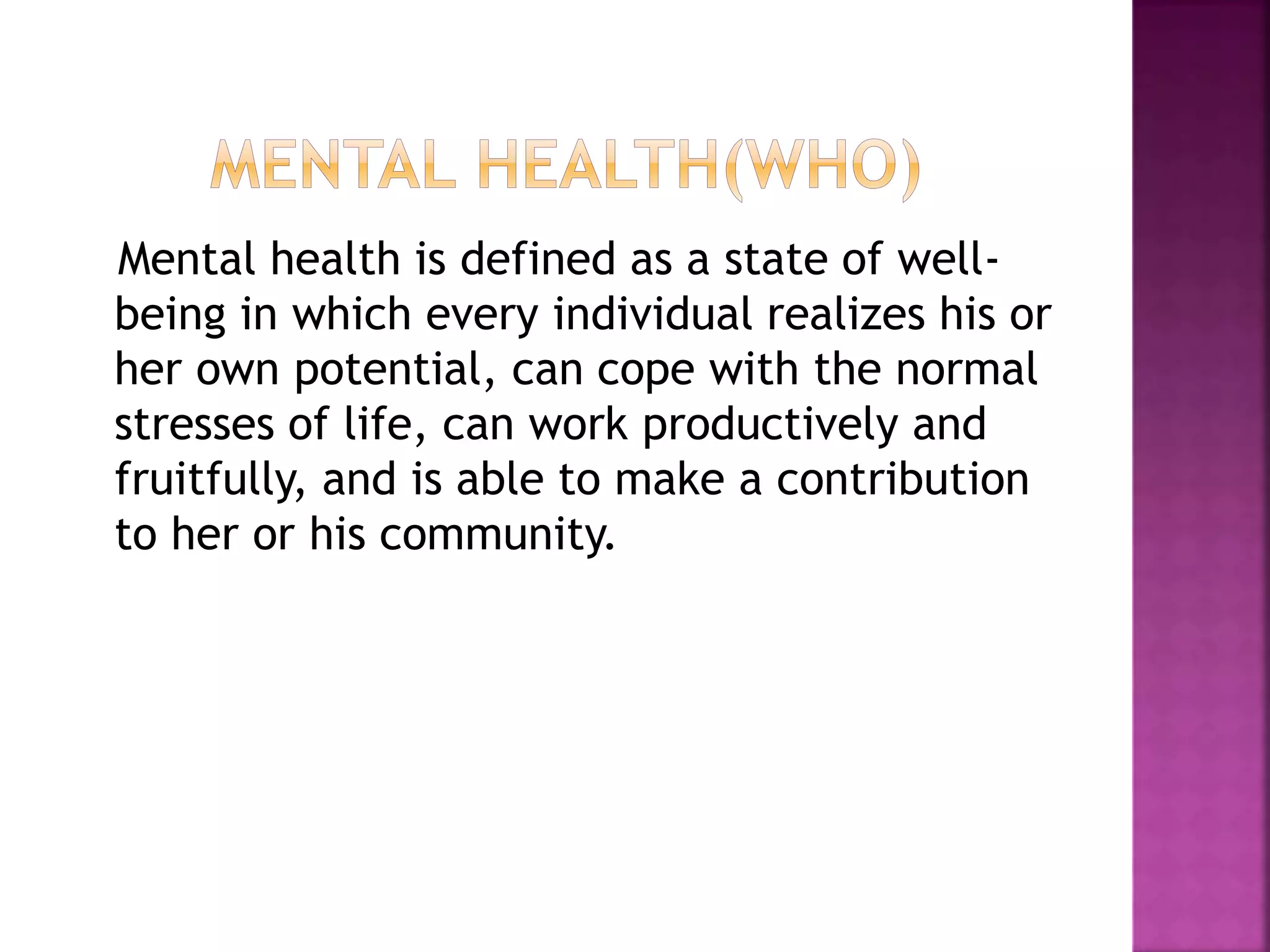 Mental health problems of adolescents and management | PPTX