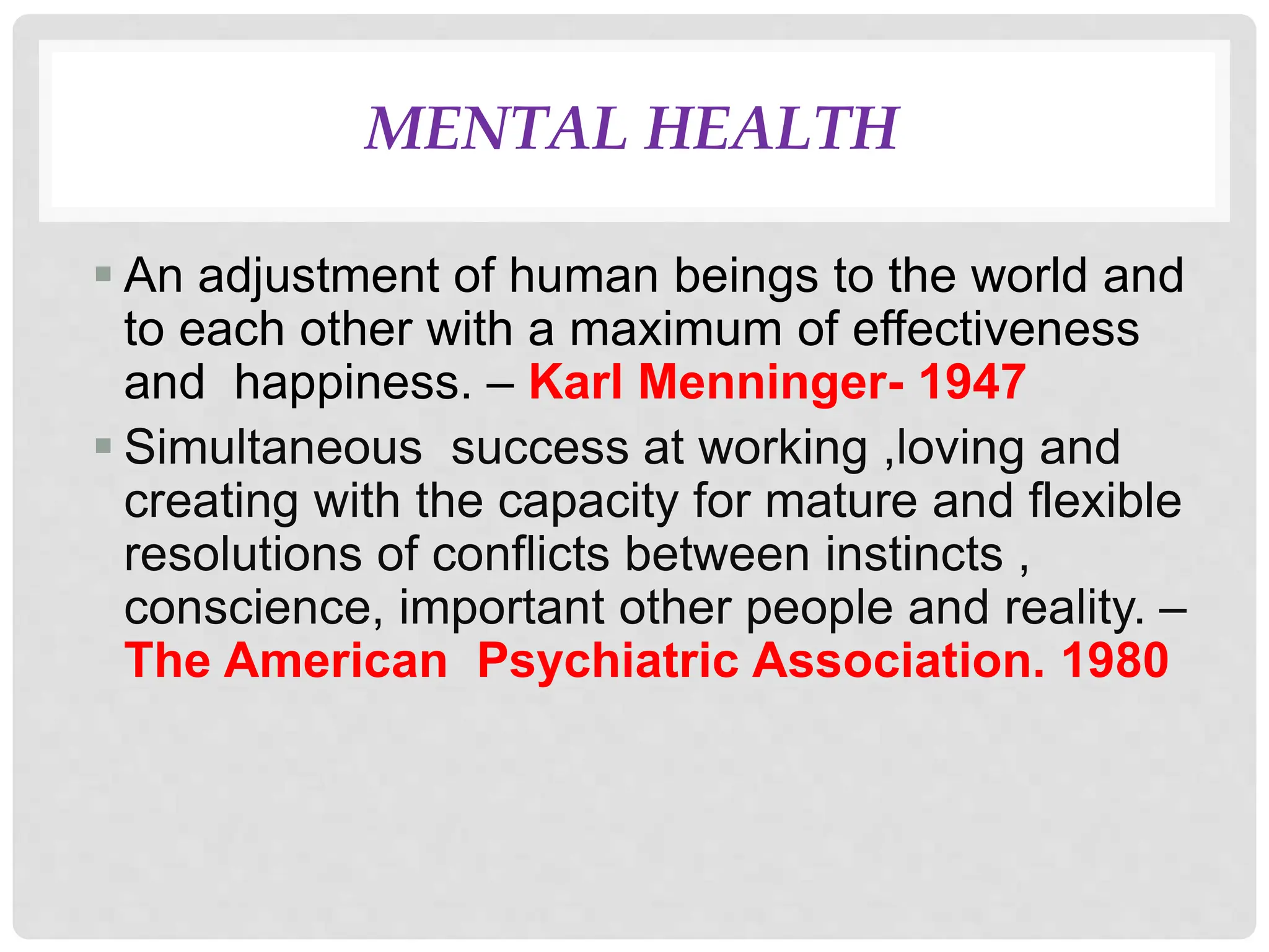 mental health , characteristic of mentally healthy person .pptx