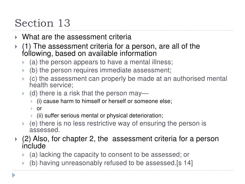 Mental Health Risk Assessment