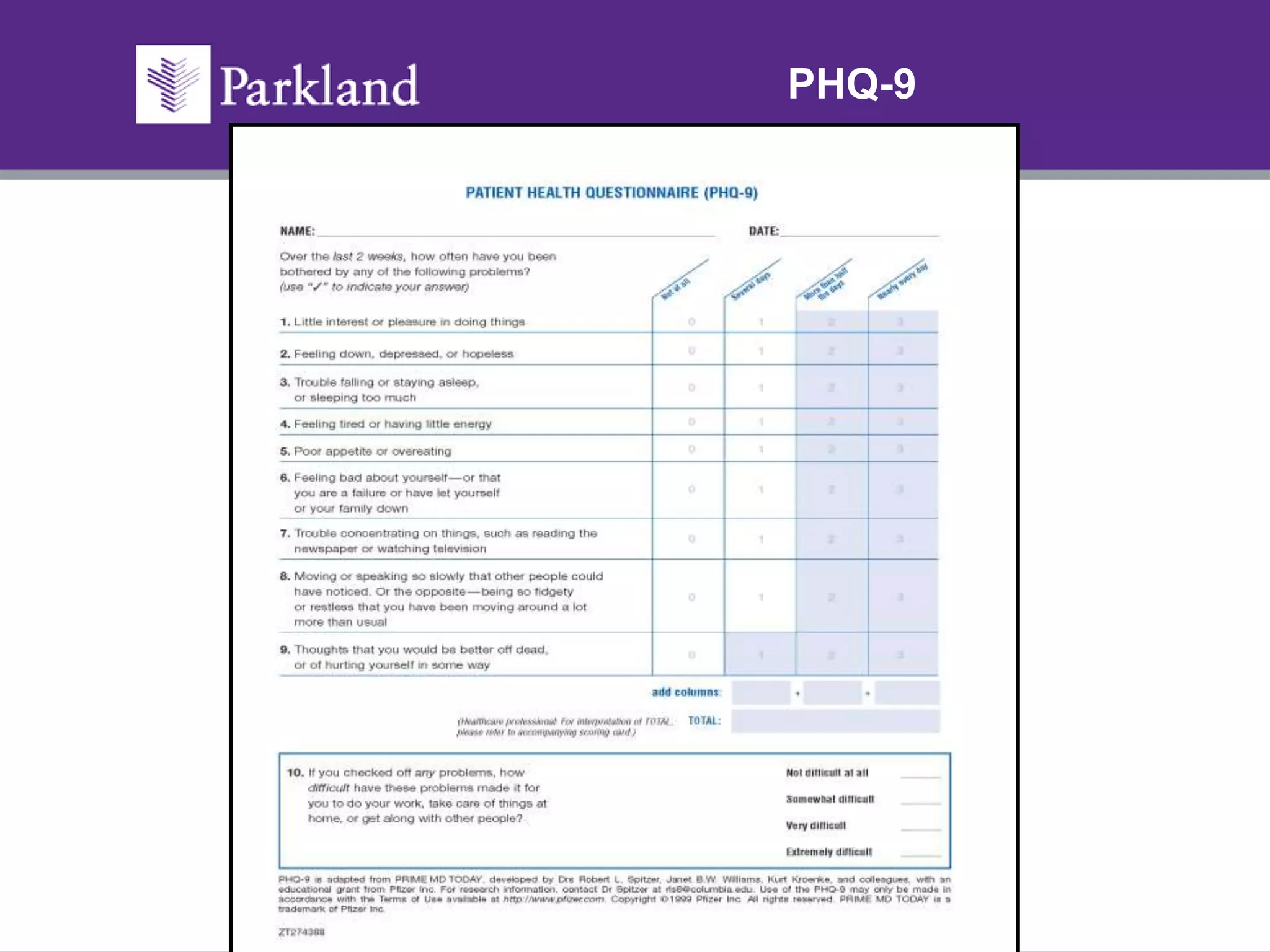 The Integration of Three Mental Health Screening Tools | PPT | Mental ...