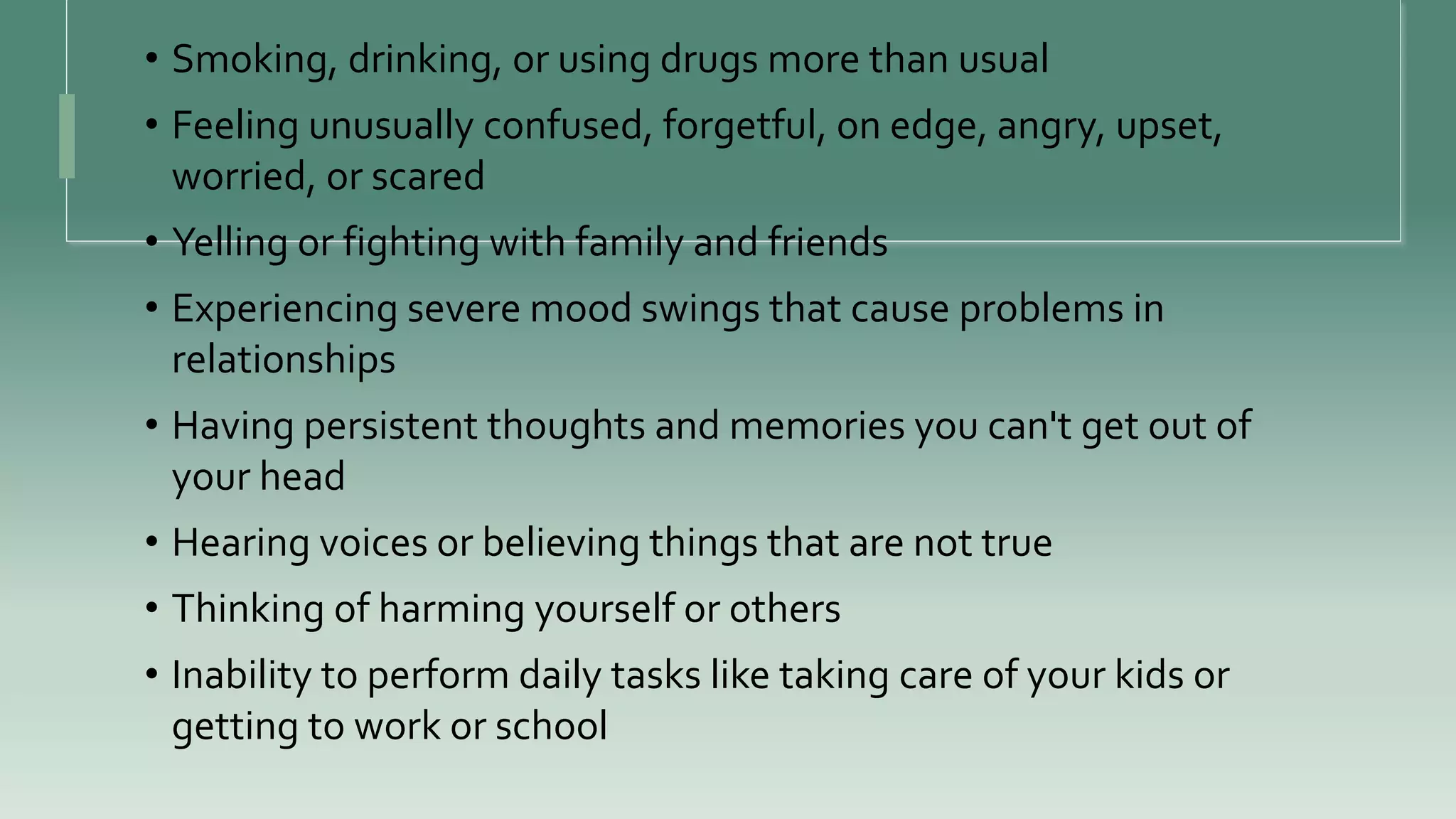 Mental health and stress | PPTX