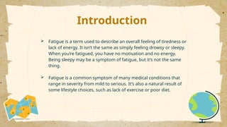 Mental health, stress and fatigue: Concept and understanding | PPT