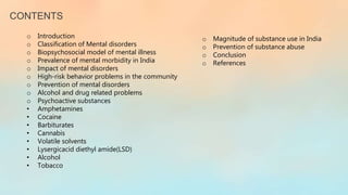 Mental health and substance abuse | PPTX
