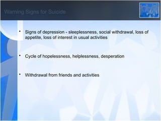 MENTAL HEALTH SUGGESTED ACTIVITIES AWARENESS | PPTX