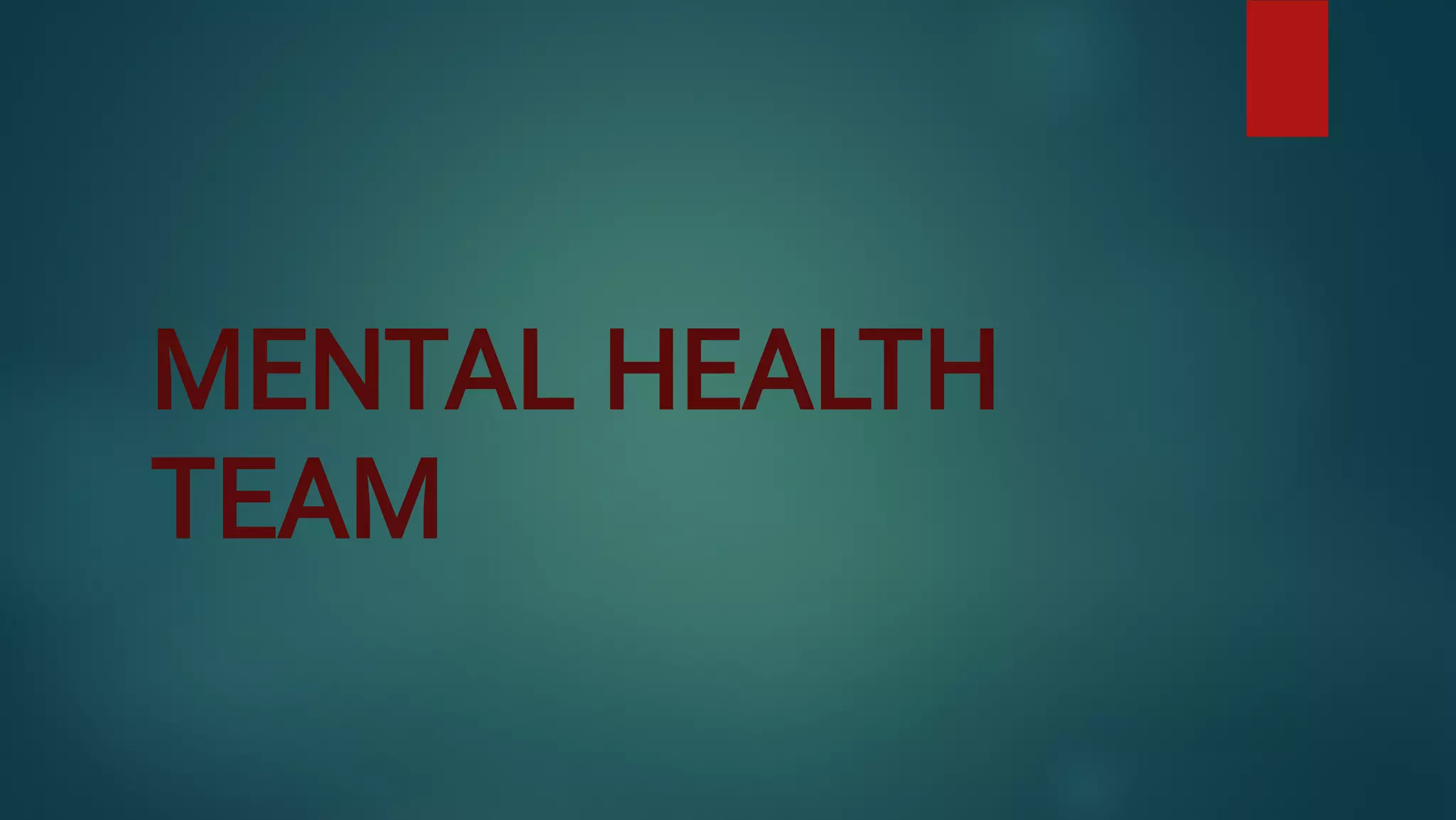 MENTAL HEALTH TEAM.pdf | Mental Health | Diseases and Conditions