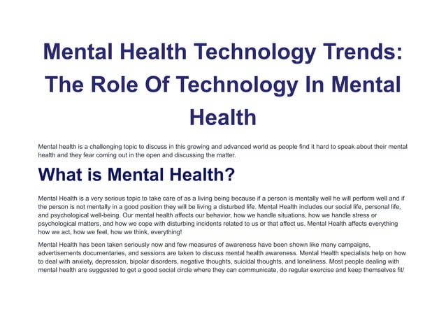 Mental Health Technology Trends_ The Role Of Technology In Mental ...