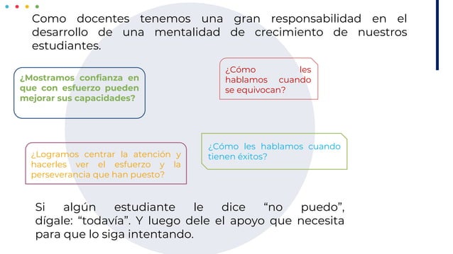 Mentalidad fija y de crecimiento y lenguaje emocional en docentes | PPT