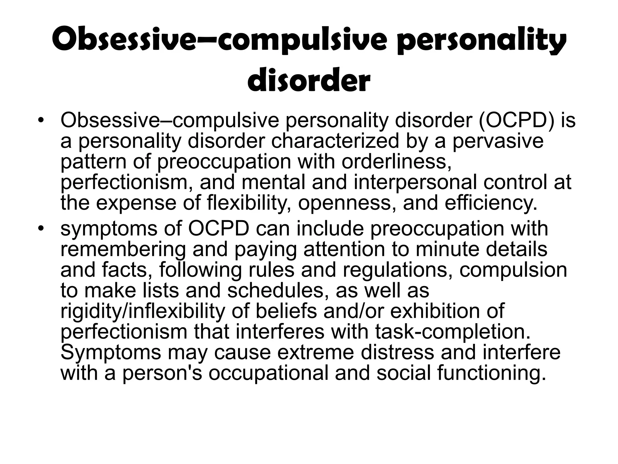 Mental illness paranoia + ocd | PPTX