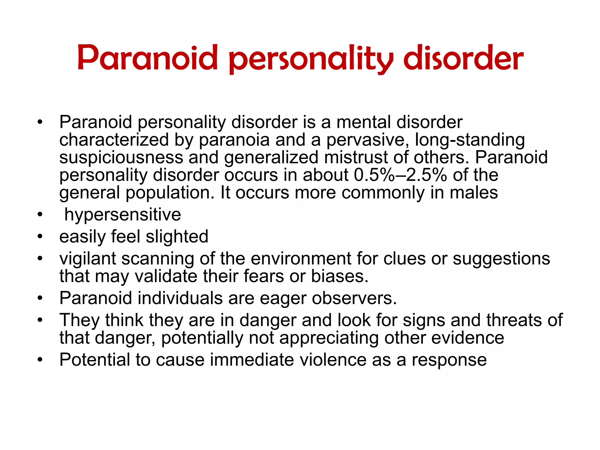 Mental illness paranoia + ocd | PPTX