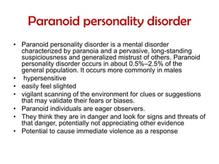 Mental illness paranoia + ocd | PPTX