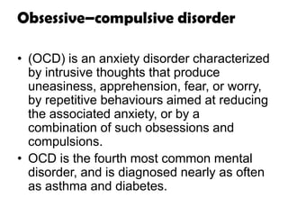 Mental illness paranoia + ocd | PPTX