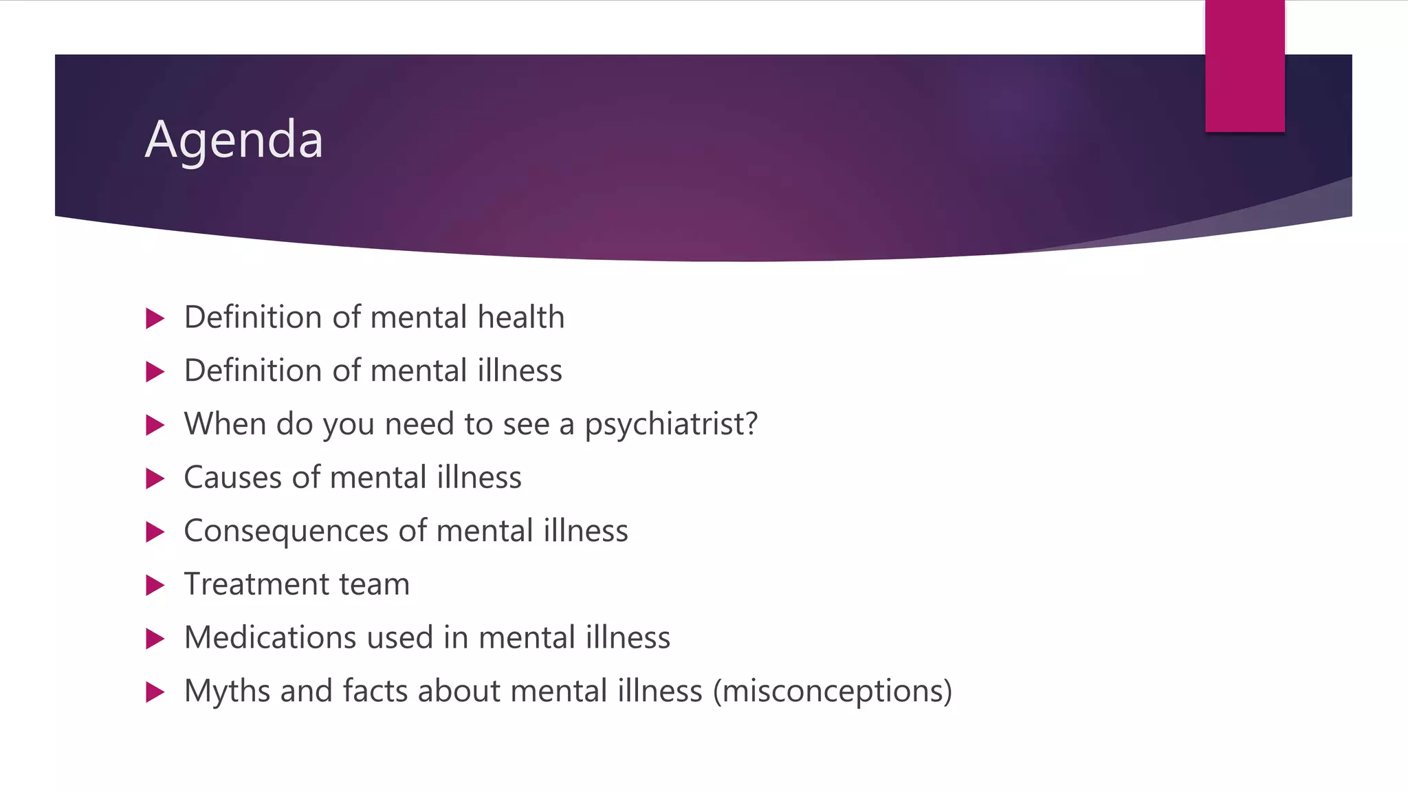 Mental illness (Myths and Facts) | PPT
