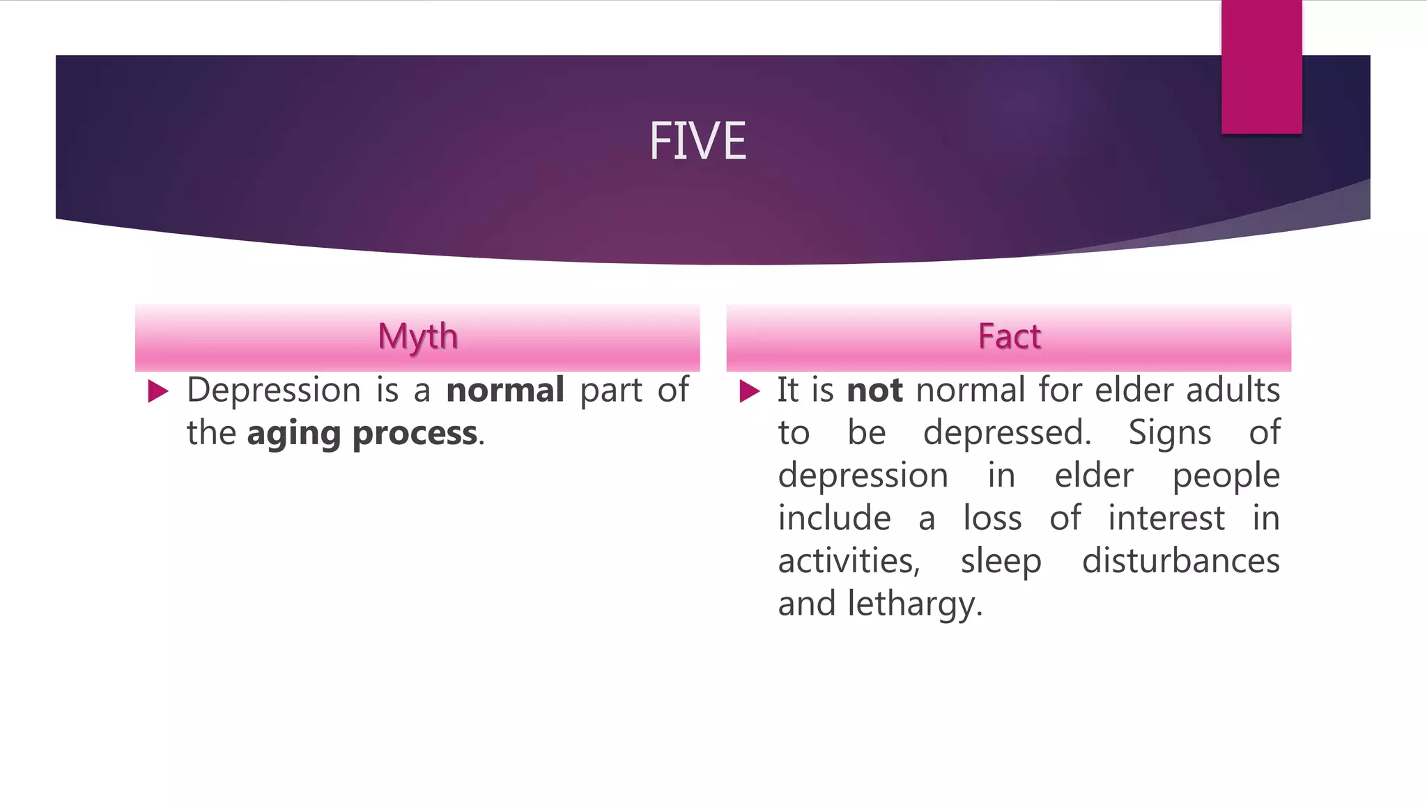 Mental illness (Myths and Facts) | PPSX