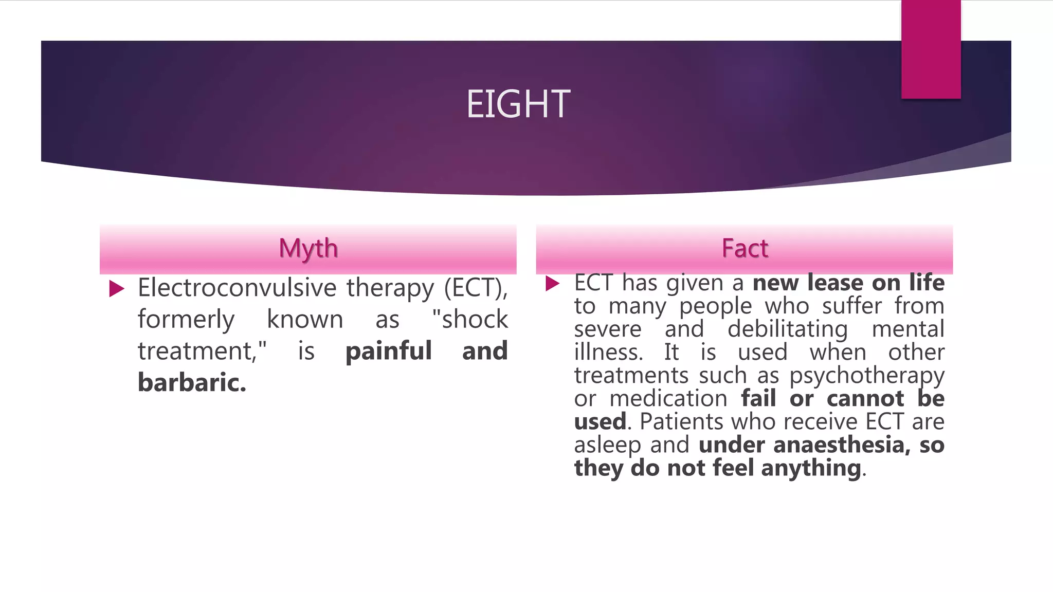 Mental illness (Myths and Facts) | PPSX