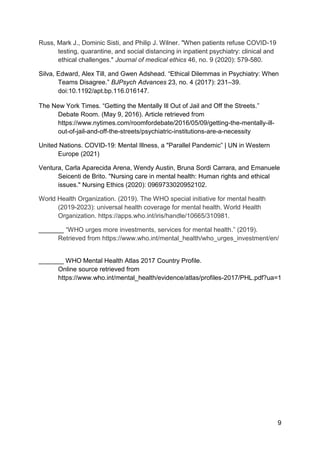 Mental illness. curbing the next pandemic | PDF | Mental Health | Diseases and Conditions