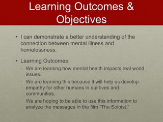 Mental illness and homelessness | PPTX