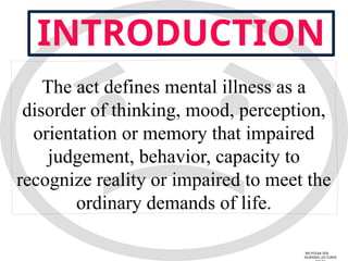 MENTAL ILLNESS AND ITS CHARCTERSTICSBSC .pptx
