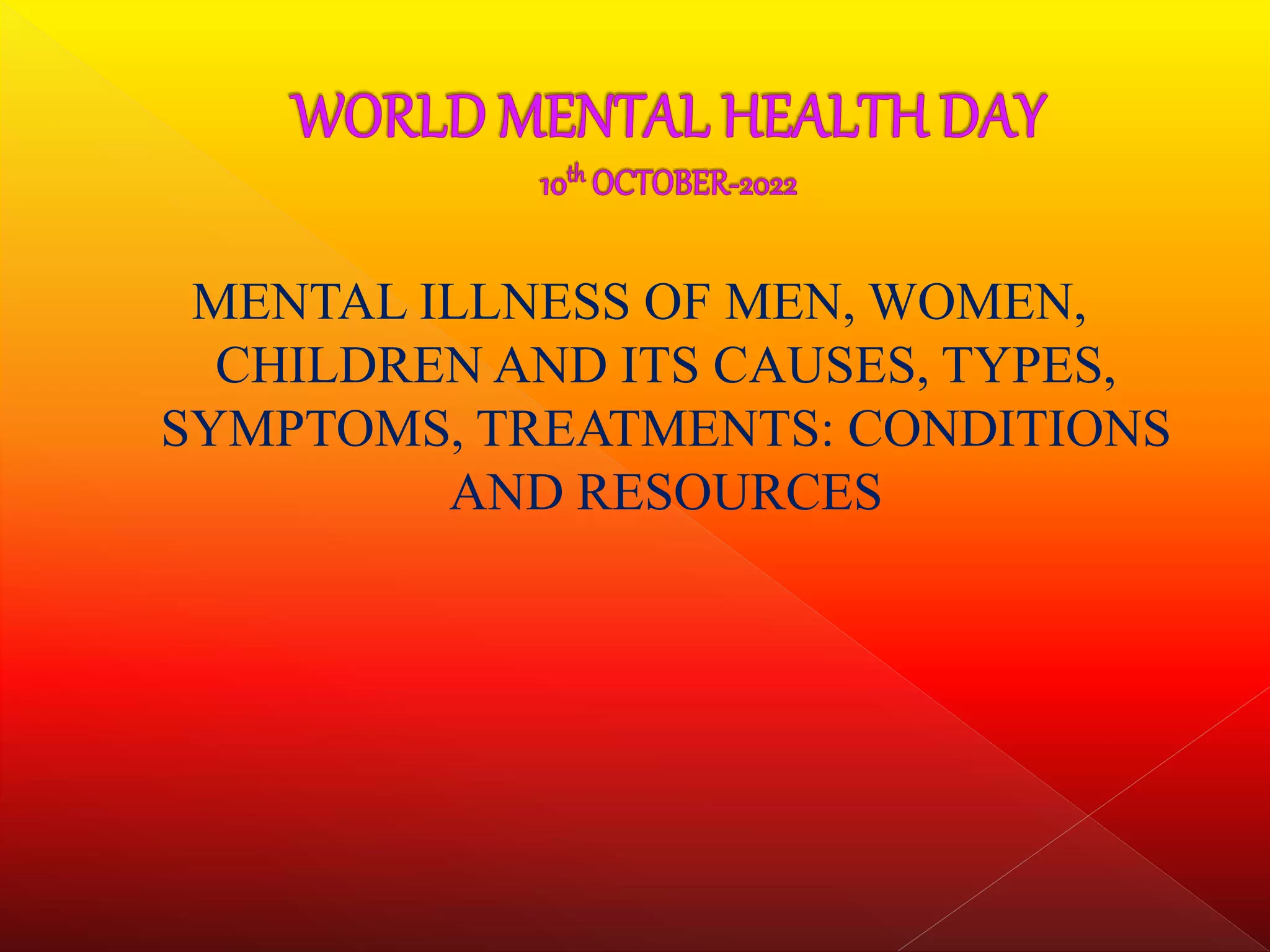 Mental Illness Symptoms Causes Treatment Pptx