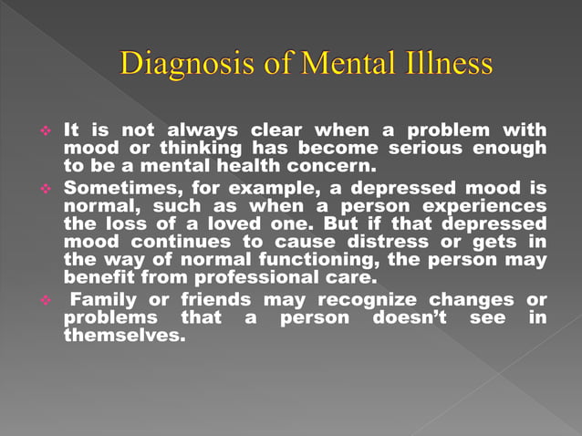 Mental Illness Symptoms Causes Treatment Pptx