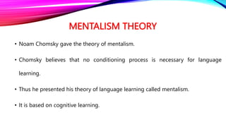 Noam Chomsky Cognitive Theory