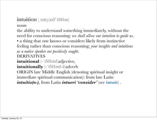 Mental models and intuition | PPT