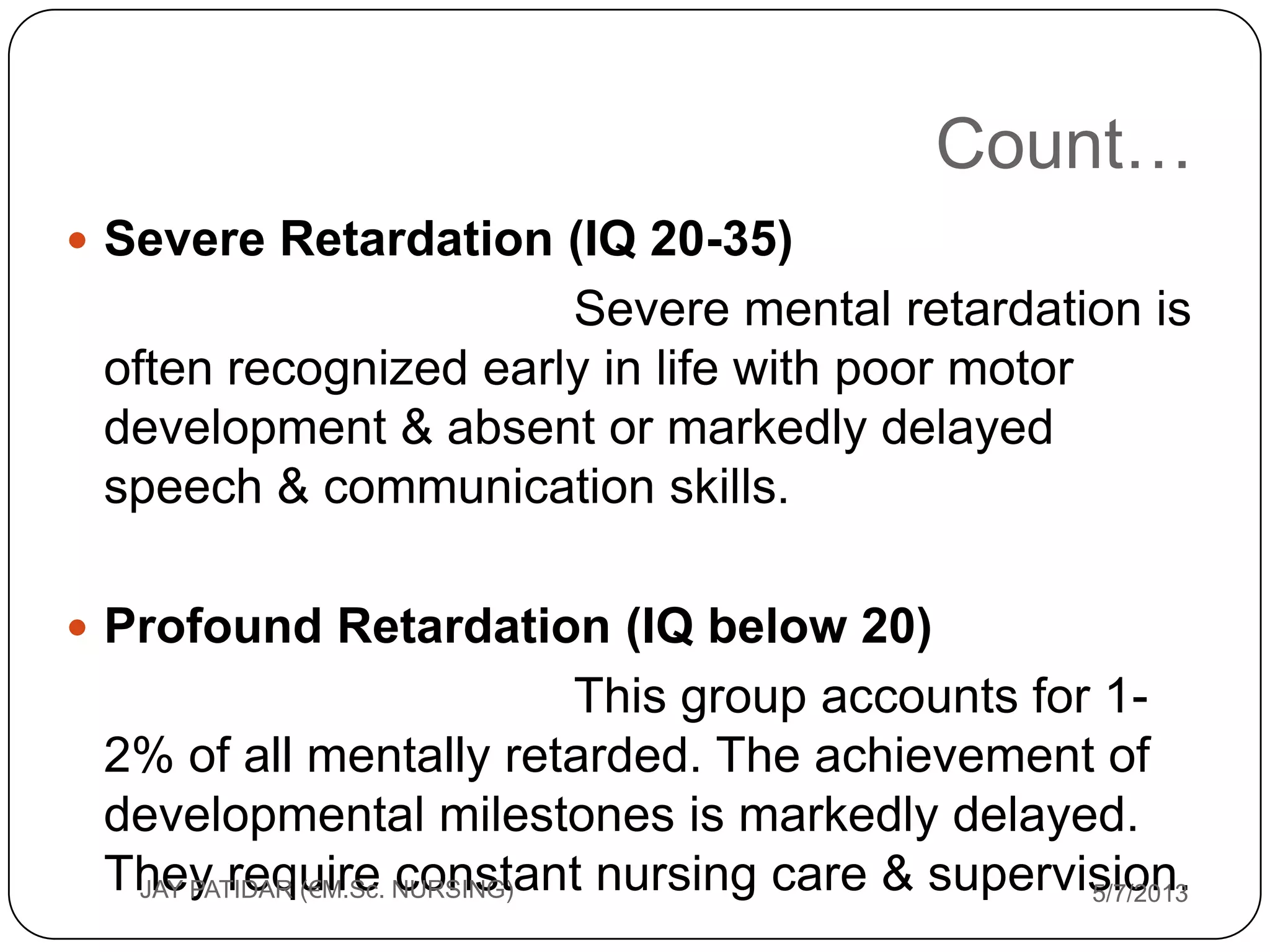 Mental retardation | PPSX