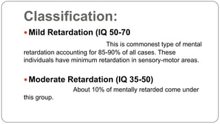Mental retardation | PPTX