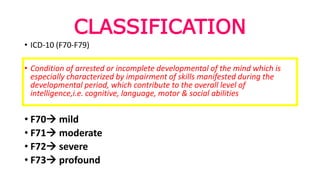 Mental retardation | PPTX