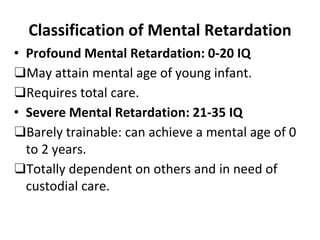 Mental retardation pcl nursing curriculum | PPT