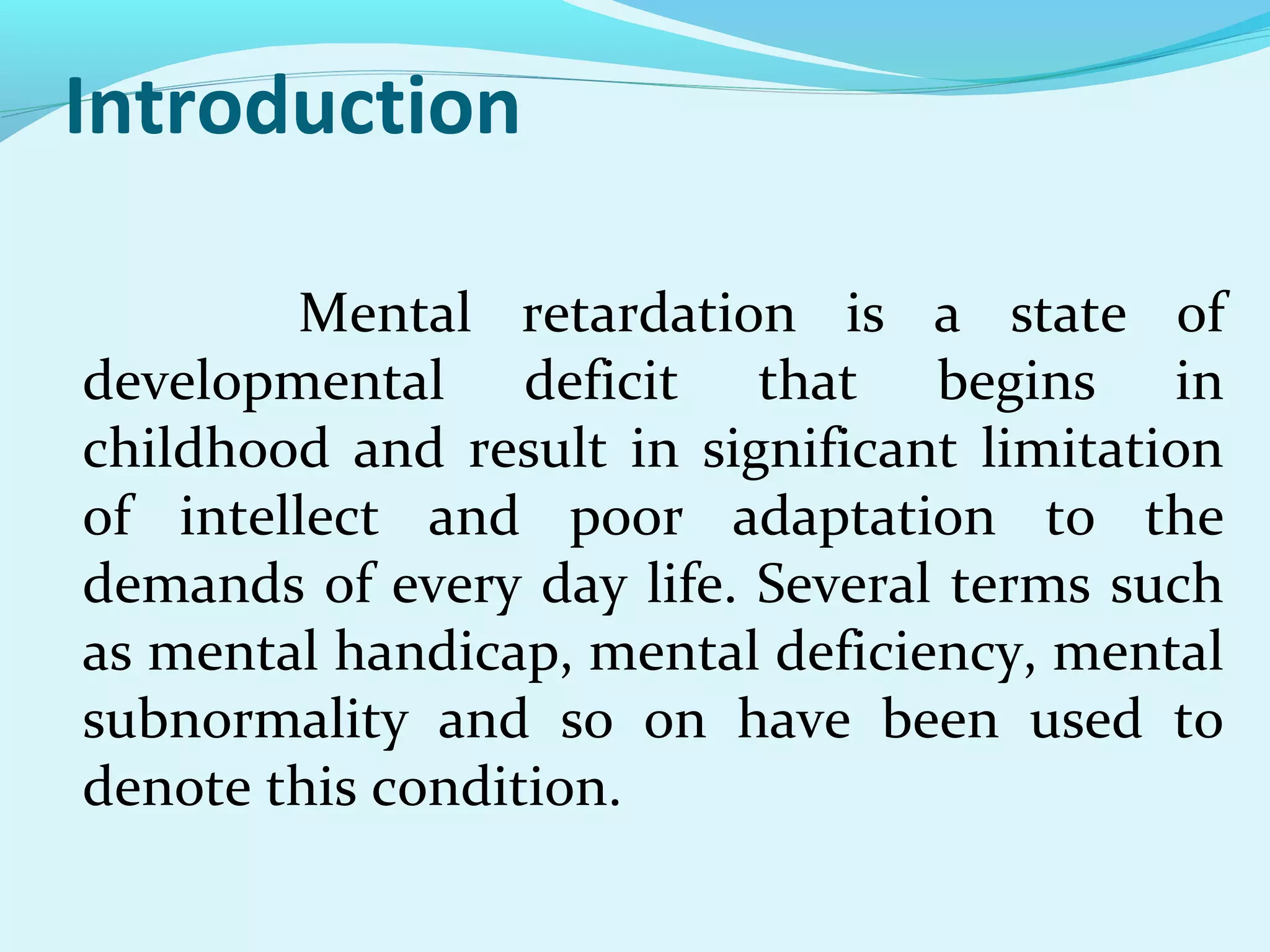 Mental Subnormality | PPT