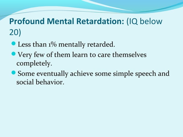 Mental Subnormality | PPT