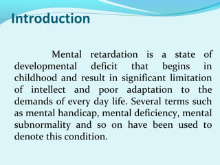 Mental Subnormality | PPT
