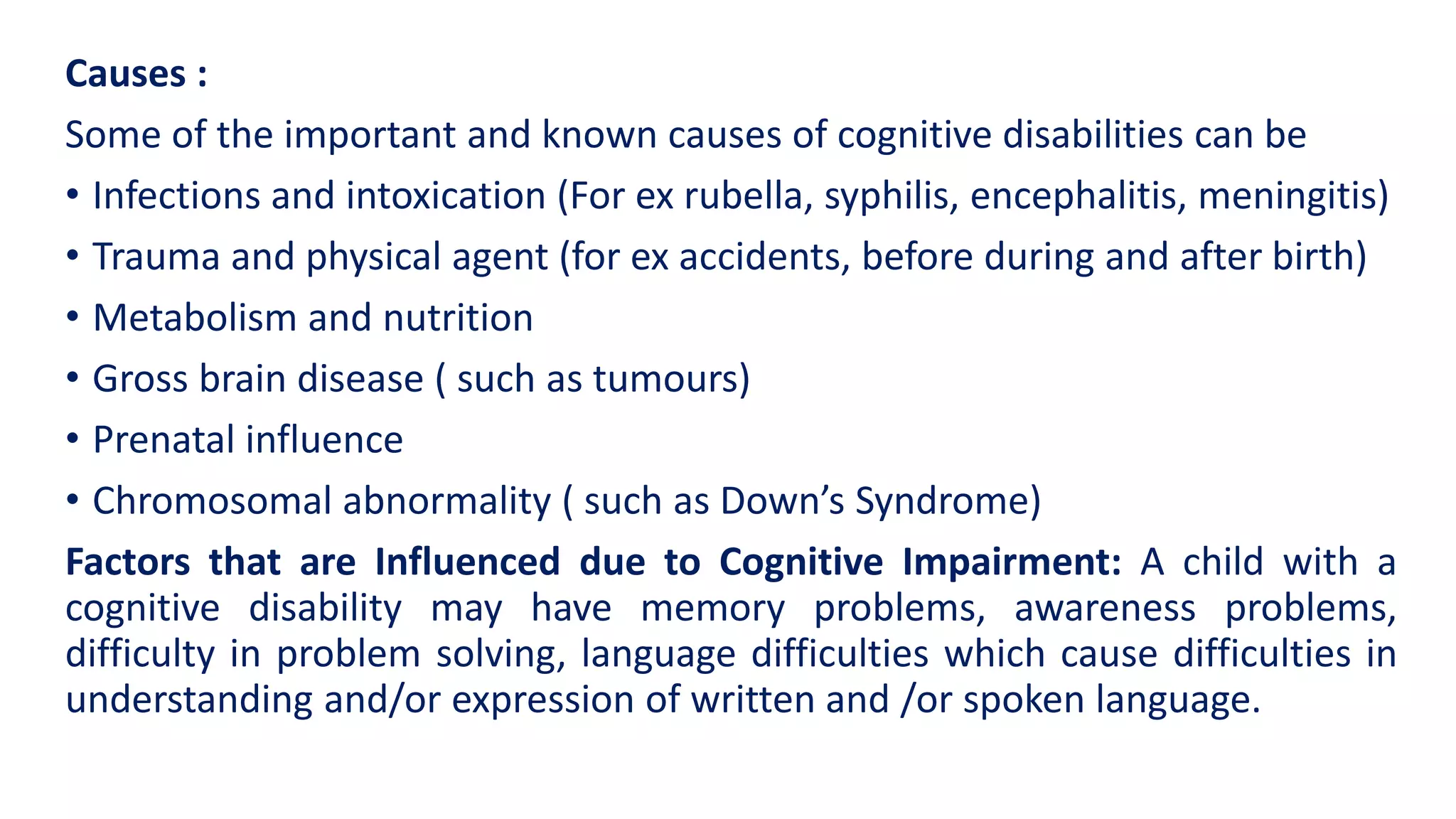 Mental retardation (i.d) | PPT